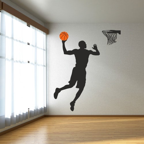 Basketball Wall Sticker Sports Wall Decal Boys Room Decor - Etsy