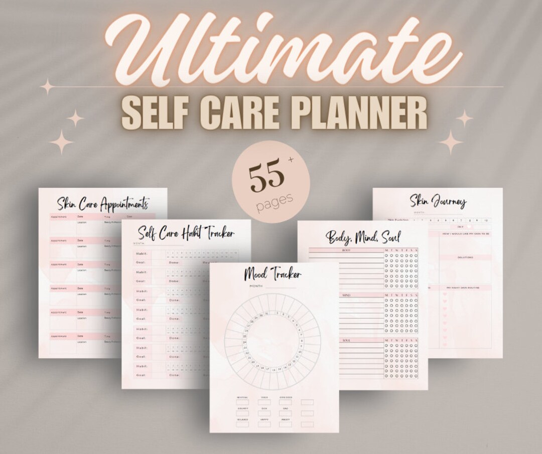 Printable Digital Self-care Planner Journal! Take Care of Yourself ...