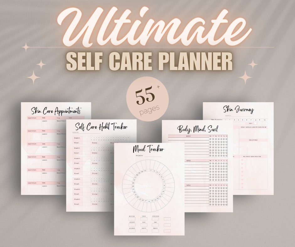 Printable Digital Self-care Planner Journal! Take Care of Yourself ...