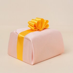 Premium Silky Pink Wrapping Cloth Reusable Fabric Gift Wrap Bojagi ...