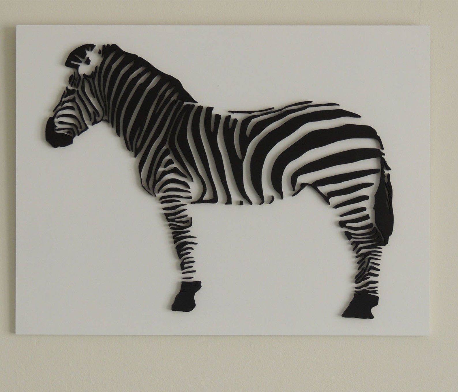 3D Zebra Laser-cut Wall Decoration Made of Wood - Etsy Sweden