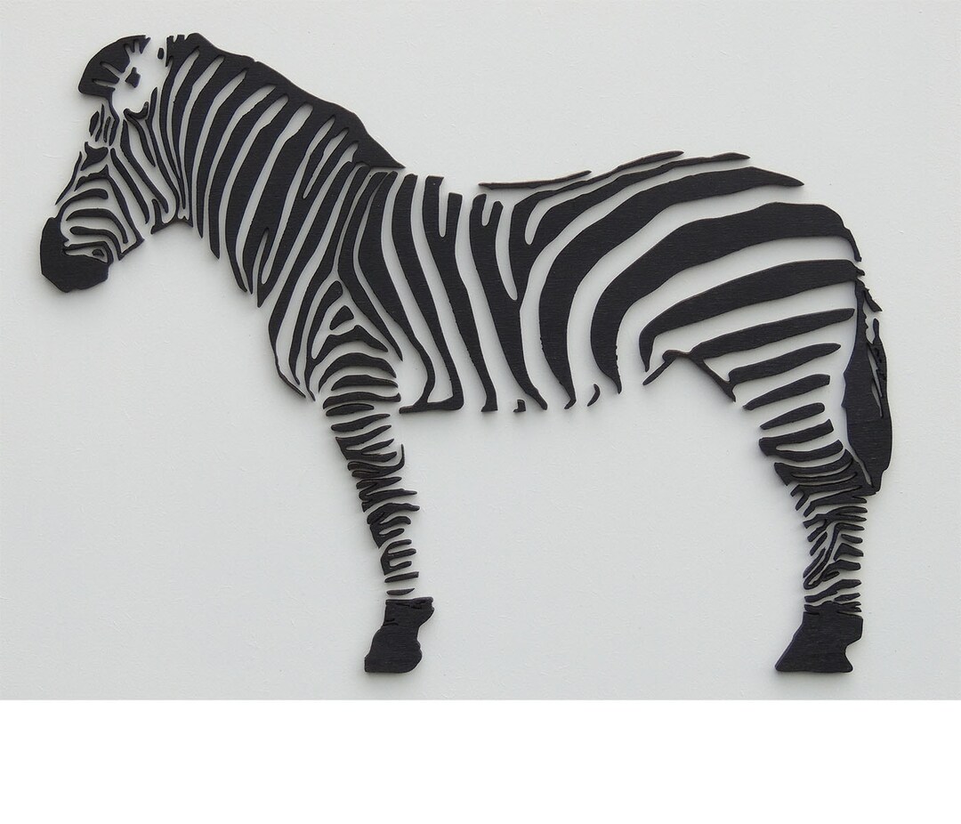 3D Zebra, Laser Cut Wall Decoration Made of Wood - Etsy