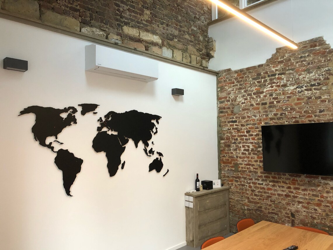 XXL Magnetic Wooden 3D World Map Floating on the Wall in - Etsy