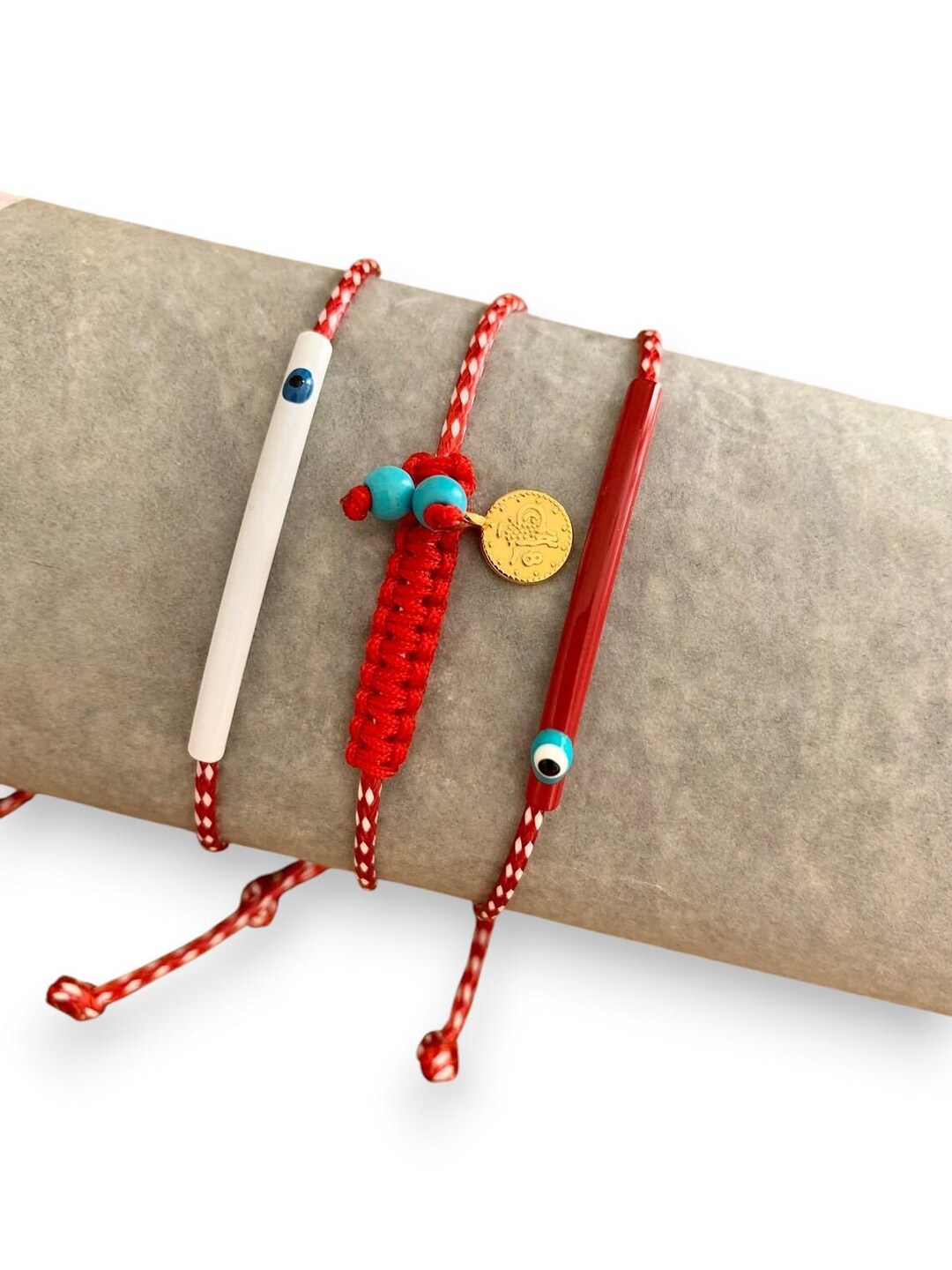 Greek Martis Bracelet, Red Friendship Bracelet, Evil Eye Protection - Etsy