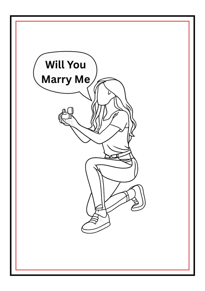 Will You Marry Me A4 Printable | Proposal Wall Art | Engagement Digital ...
