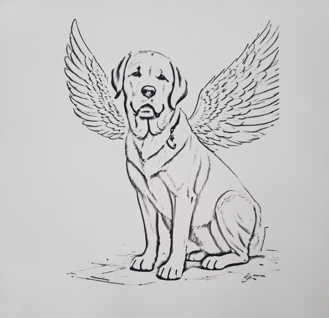 Labrador Bereavement Print Home Decor Labrador Pet Loss Wall Hanging ...