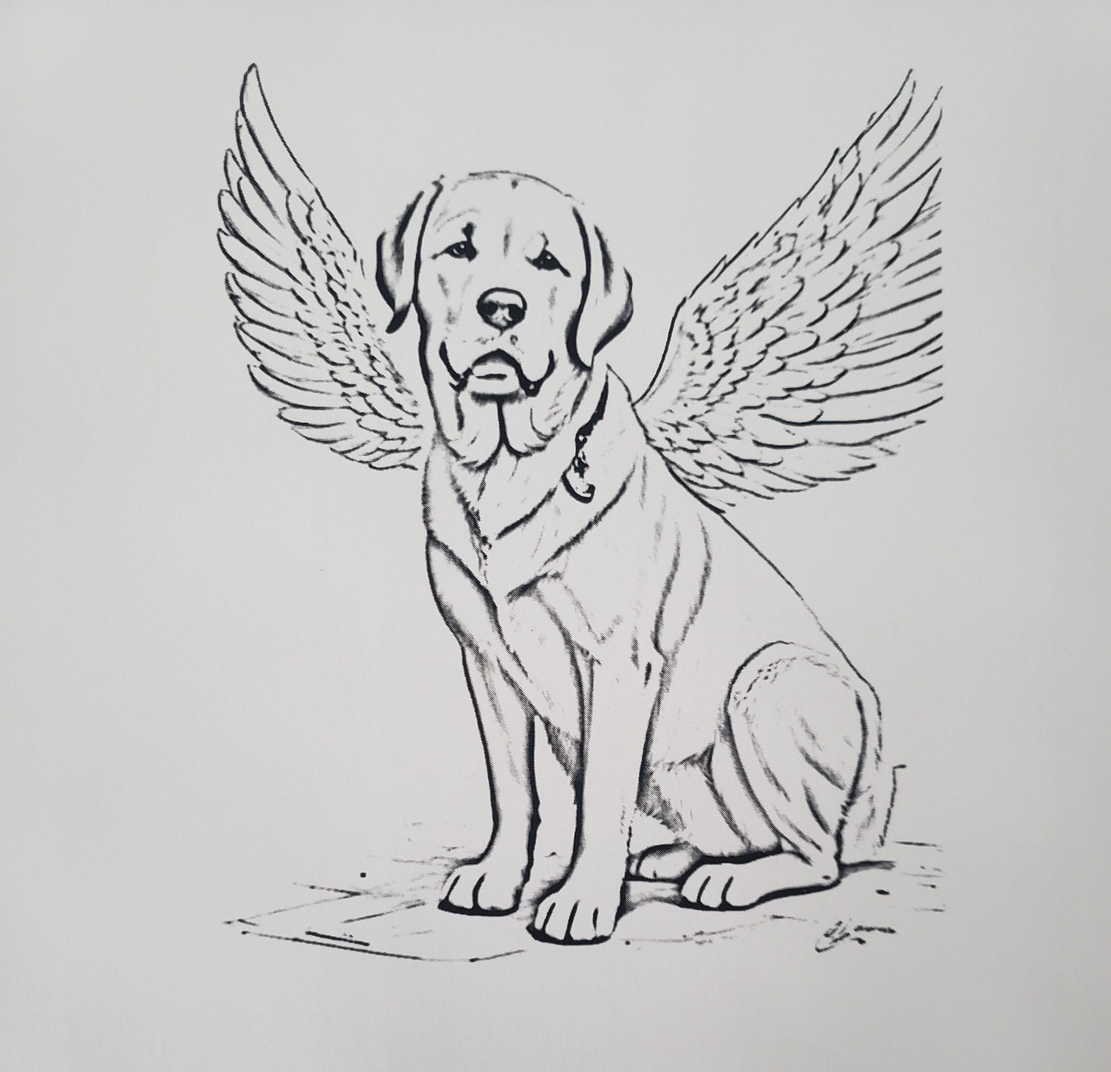 Labrador Bereavement Print Home Decor Labrador Pet Loss Wall Hanging ...