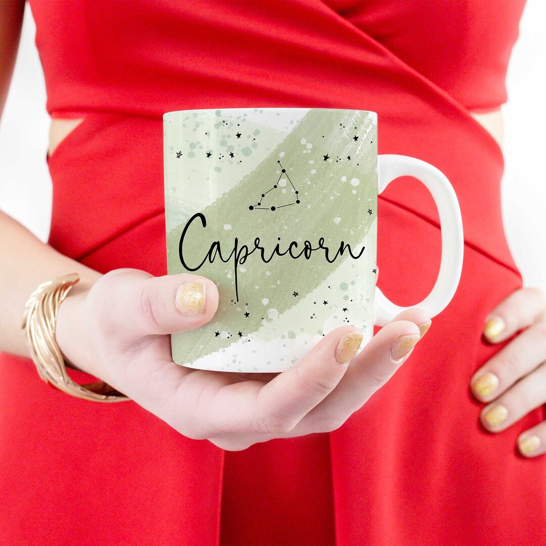 Capricorn Astrology Ceramic Mug, Zodiac Mug, Watercolor Mug, Astrology ...