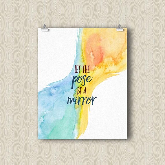 Pose as Mirror Poster. Yoga Art Print. Yoga Gifts. Modern Art | Etsy