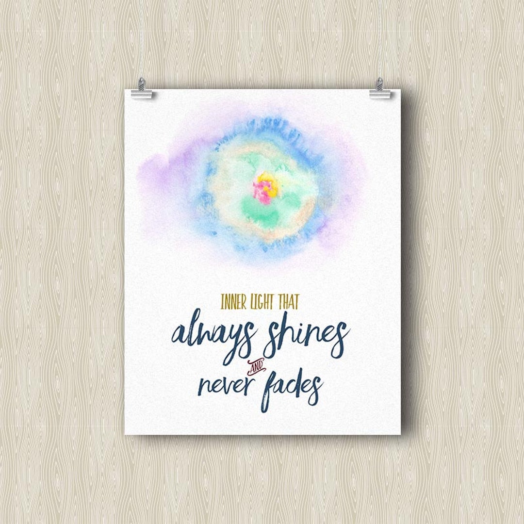 Inner Light Yoga Poster. Yoga Art Print. Yoga Gifts. Modern Art ...