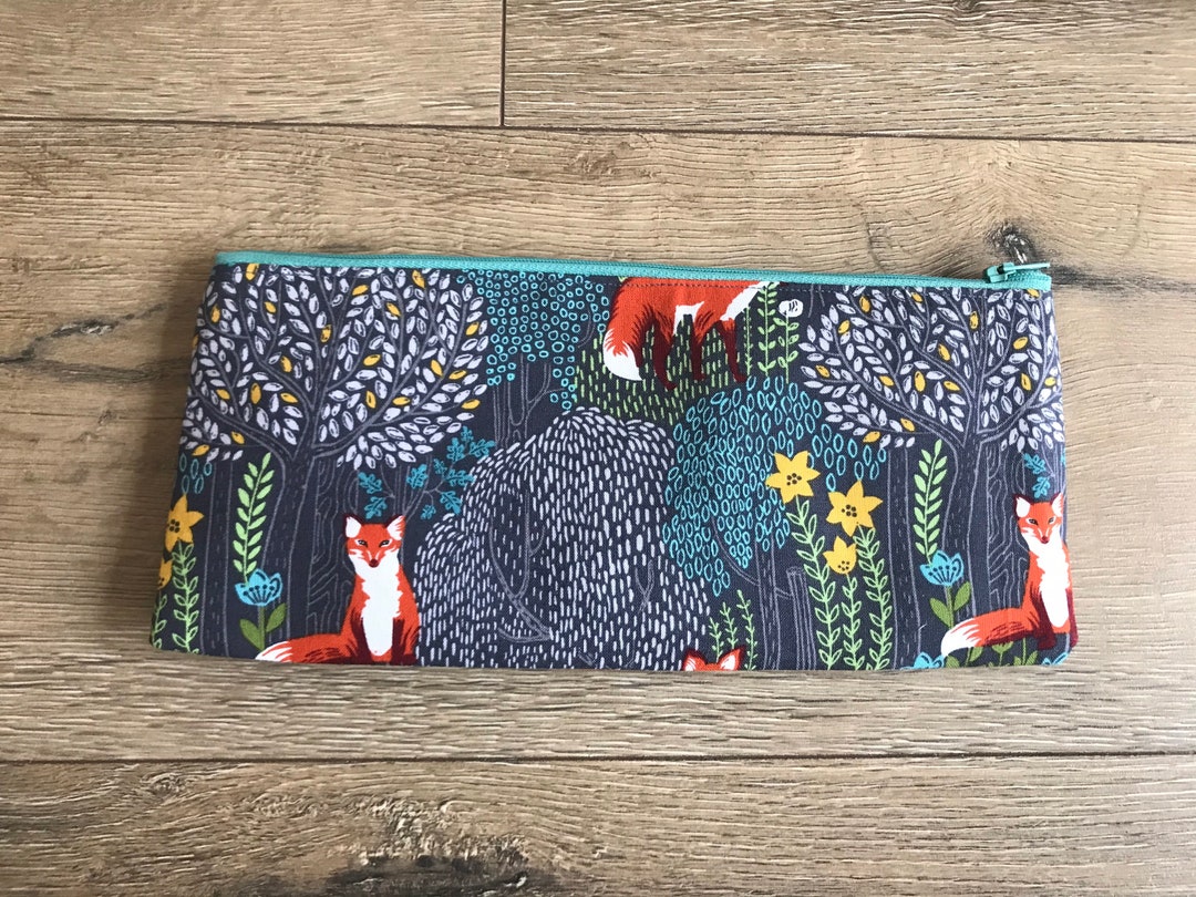 Fox Pencil Case, Fox Bag, Fox Gift, Fox Print, Teacher Gift, Back to ...