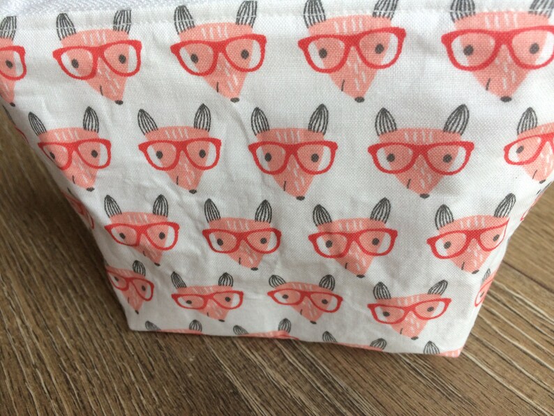 Fox Zip Bag, Fox Print, Fox Gift, Fox Lover Gift, Geek Gift, Nerd Gift ...