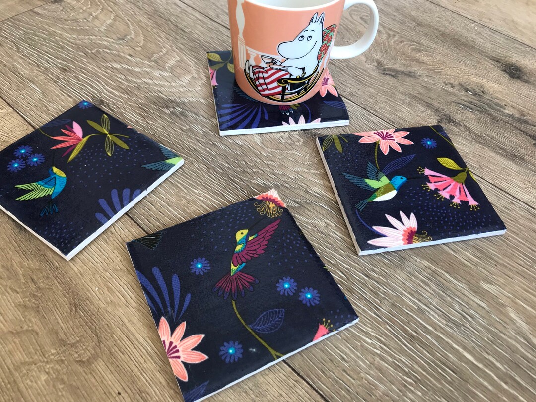 Hummingbird Coasters, Hummingbird Print, Hummingbird Gift, Ceramic ...