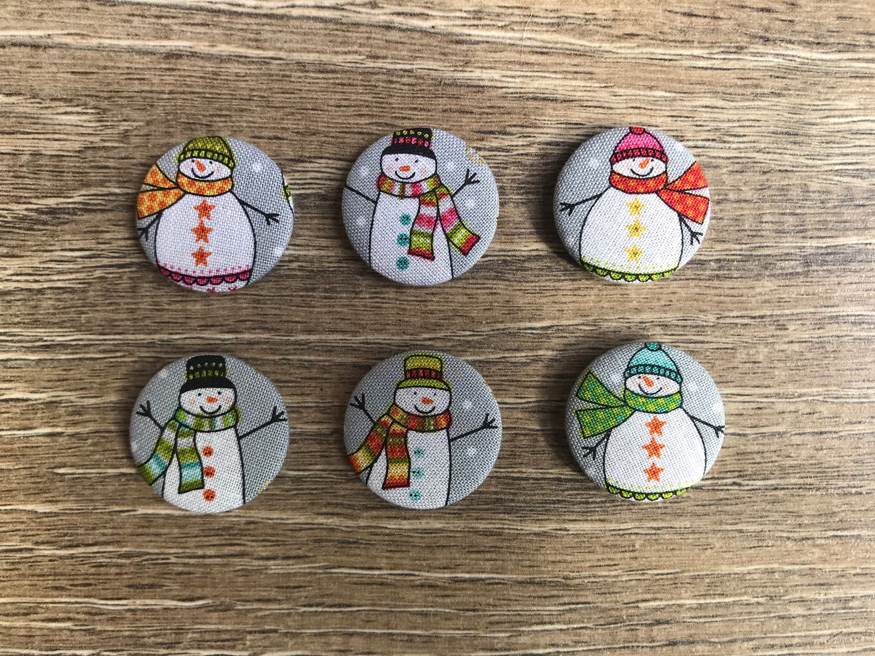 Snowman Badge Snowman Pin Snowman Magnets Advent Calendar - Etsy