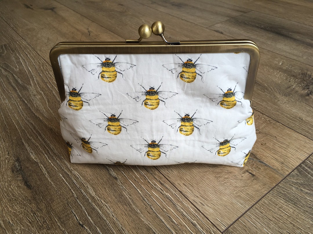 Bee Bag, Bee Clutch Bag, Bee Evening Bag, Bee Print, Bee Gift, Kiss ...