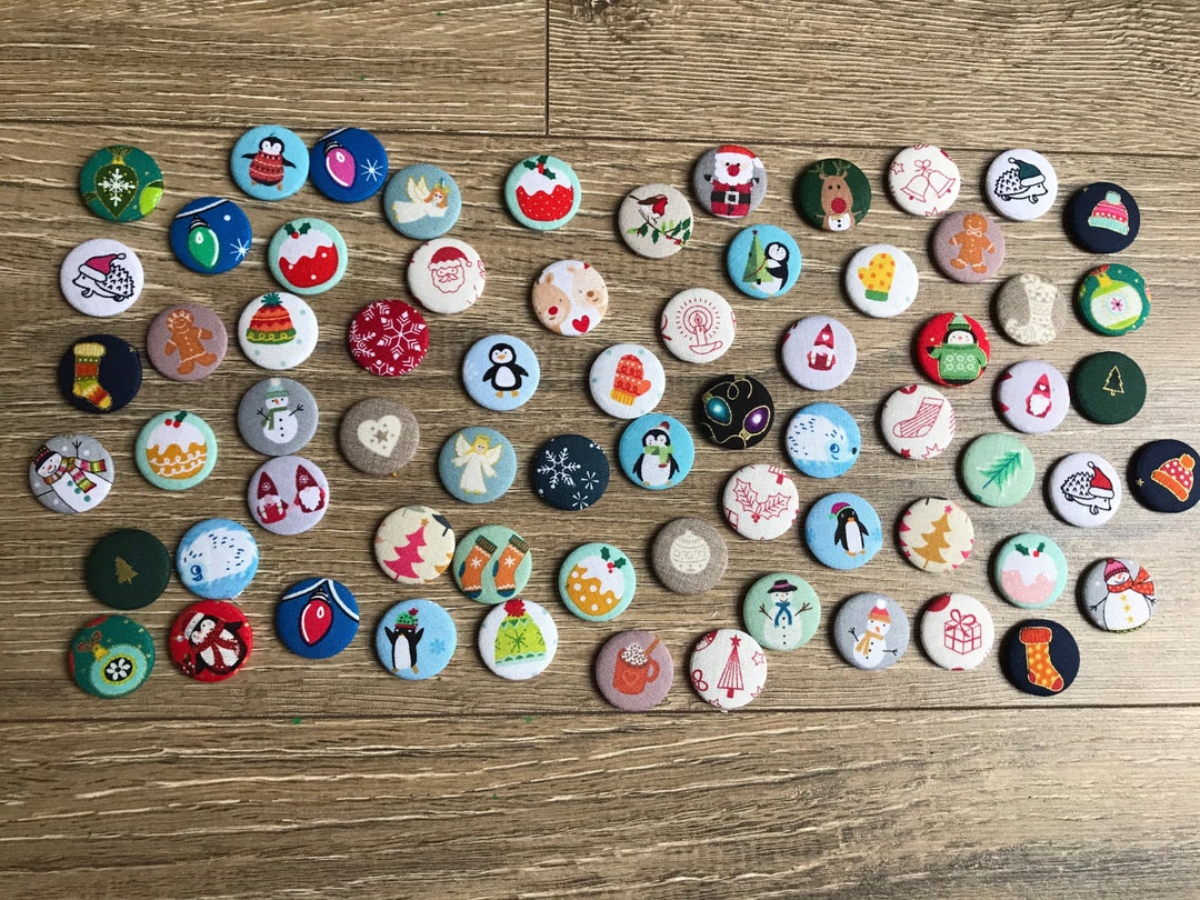 Set of Christmas Badges, Christmas Magnets, Christmas Badge, Christmas ...