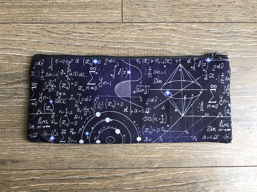 Maths Pencil Case, Maths Print, Maths Bag, Teacher Gift, Reuseable Wipes, Make up Bag Set ...