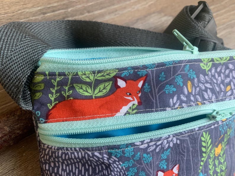 Fox Cash Bag, Fox Fanny Pack, Small Bag, Fox Print Bag, Fox Print, Fox ...