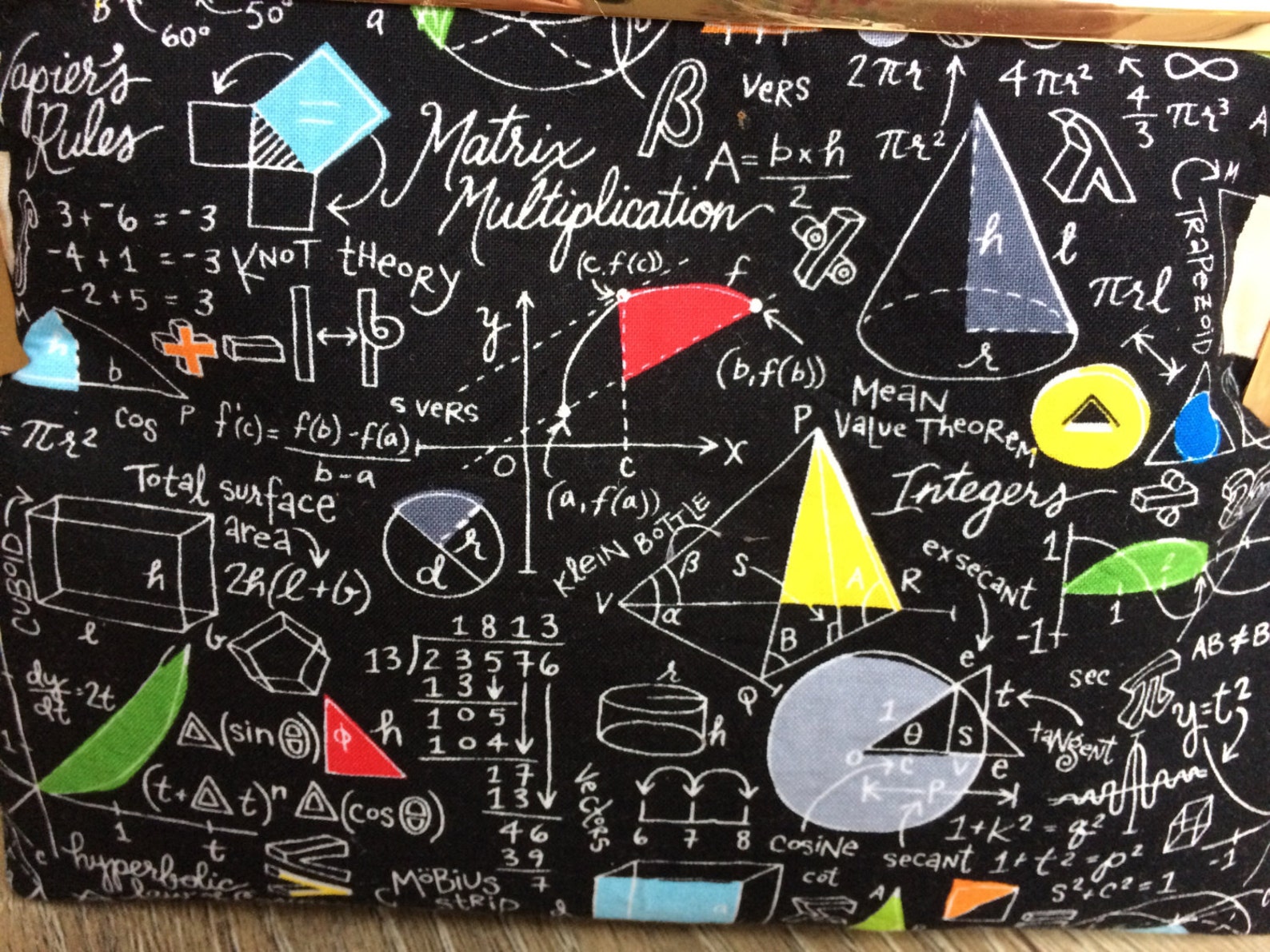 Maths bag math clutch bag math print math gift teacher | Etsy