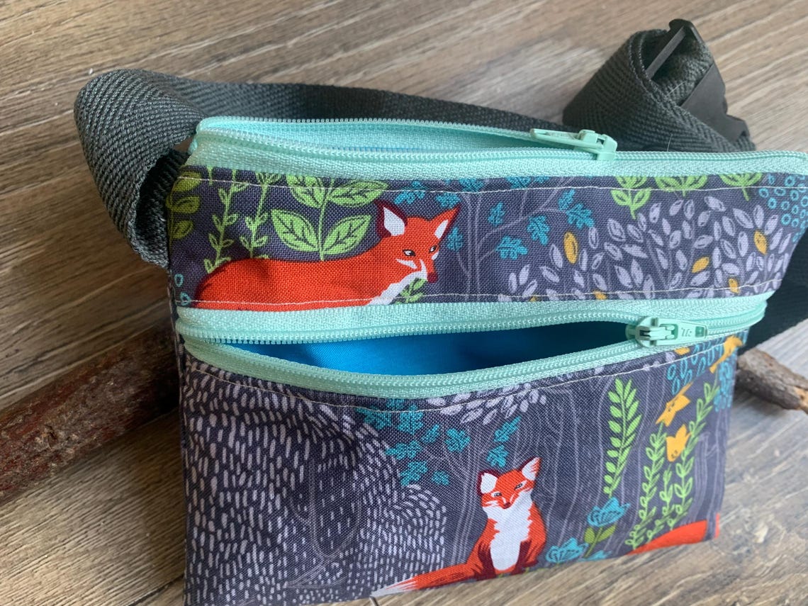 Fox Cash Bag, Fox Fanny Pack, Small Bag, Fox Print Bag, Fox Print, Fox ...