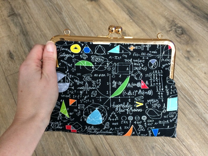 Maths Bag Math Clutch Bag Math Print Math Gift Teacher - Etsy