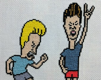Beavis and Butthead Cross Stitch | Etsy