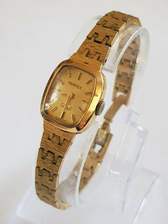 Vintage Perfex 17 Jewels Ladies Mechanical Watch Work… - Gem