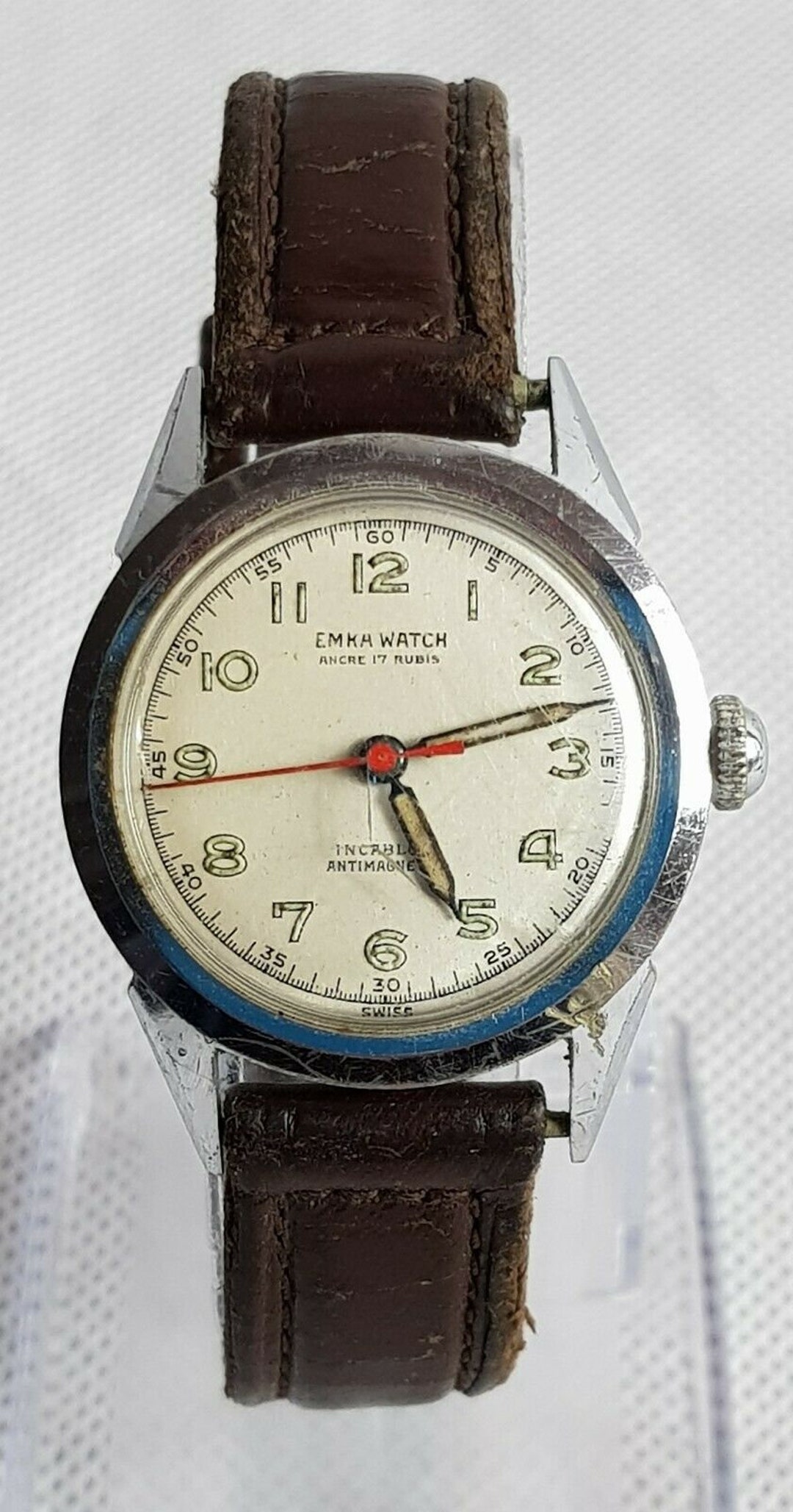 Vintage Emka Watch Ancre 17 Rubis Military Style Mechanical - Etsy UK