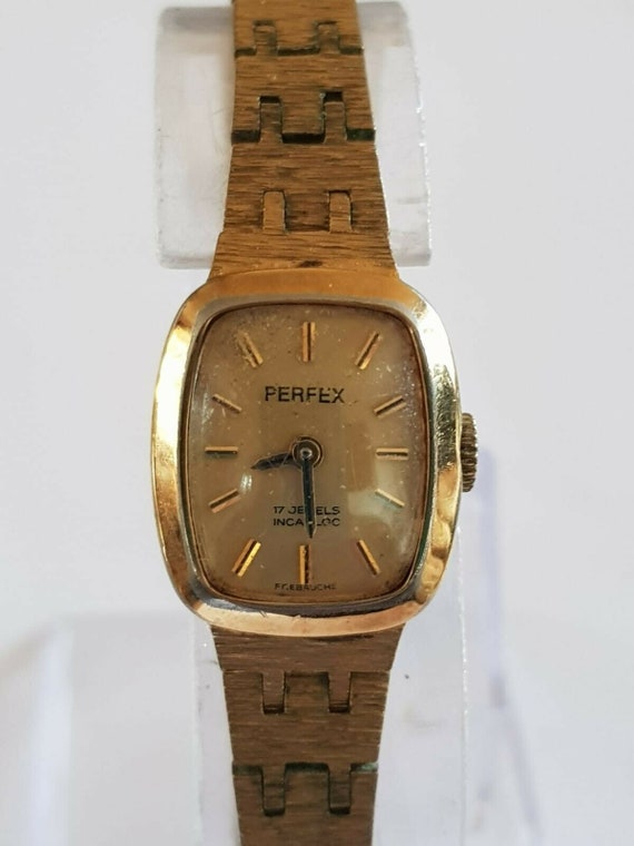 Vintage Perfex 17 Jewels Ladies Mechanical Watch Work… - Gem