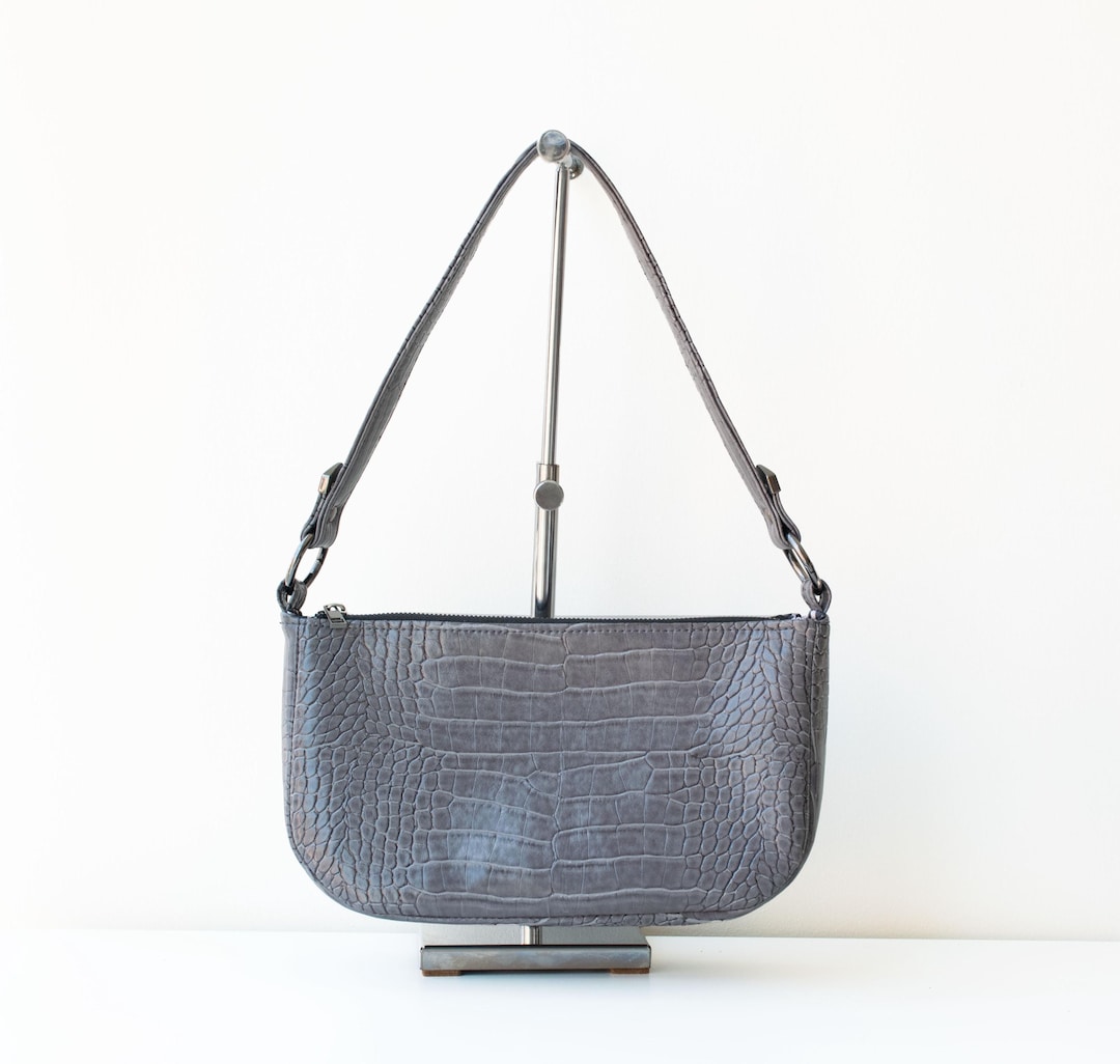 Gray Shoulder Bag,leather Shoulder Bag,small Leather Bag,leather Purse ...
