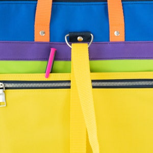 Colour Block Bag, Bag,colourful Handbag,rainbow Backpack,rainbow ...