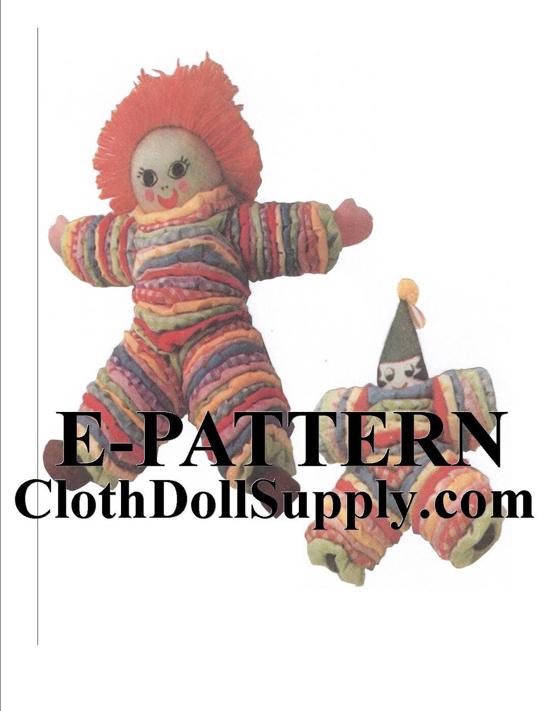 E-pattern – Yo Yo Doll & Clown Sewing Pattern #EP 109 - Etsy