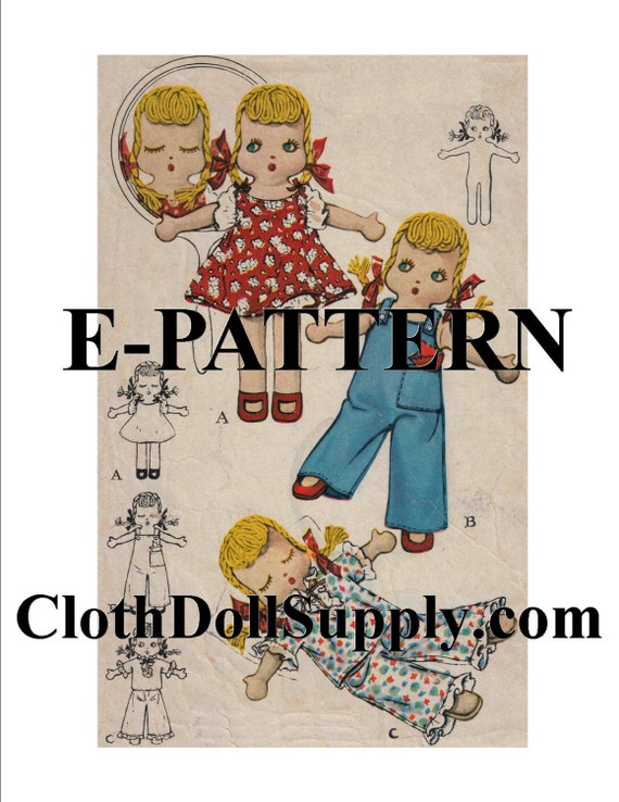 E-Pattern Francine Two Faced Doll Sewing Pattern EP 1575 | Etsy