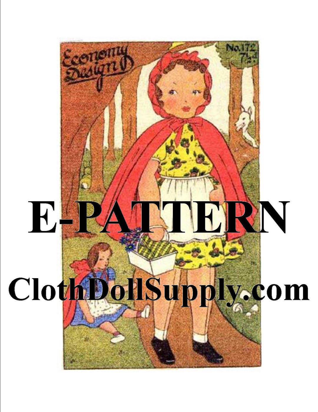 E-pattern – Little Red Riding Hood - 20” Doll Sewing Pattern #EP 172 - Etsy