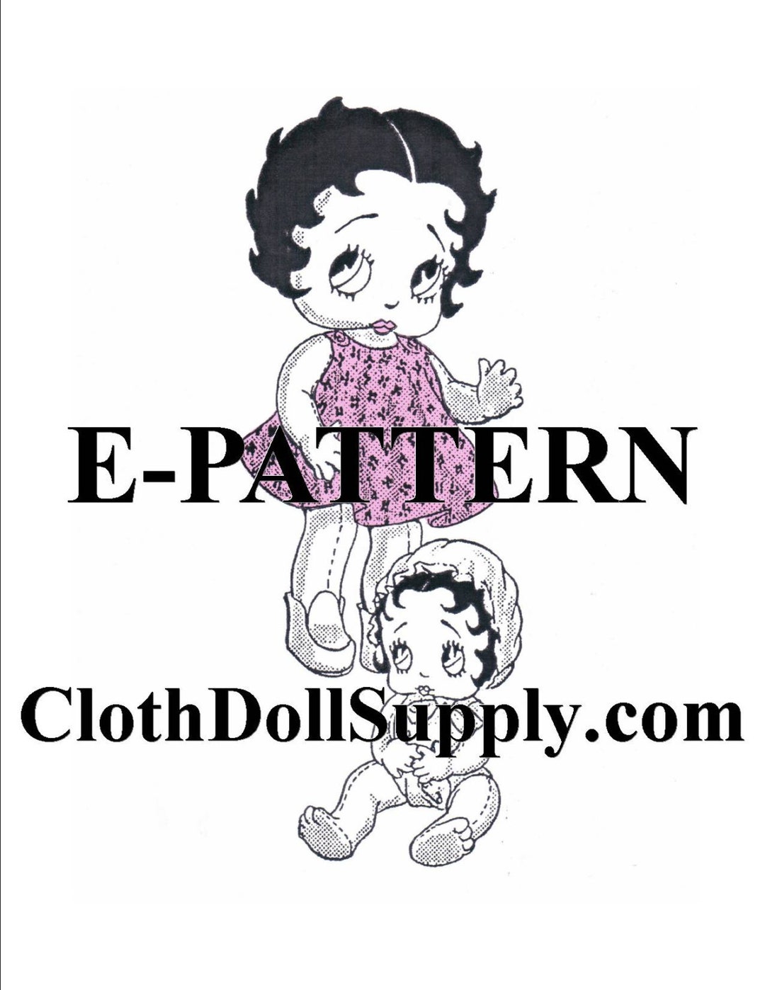 E-pattern – Baby Betty Boop Doll Sewing Pattern #EP 675 - Etsy