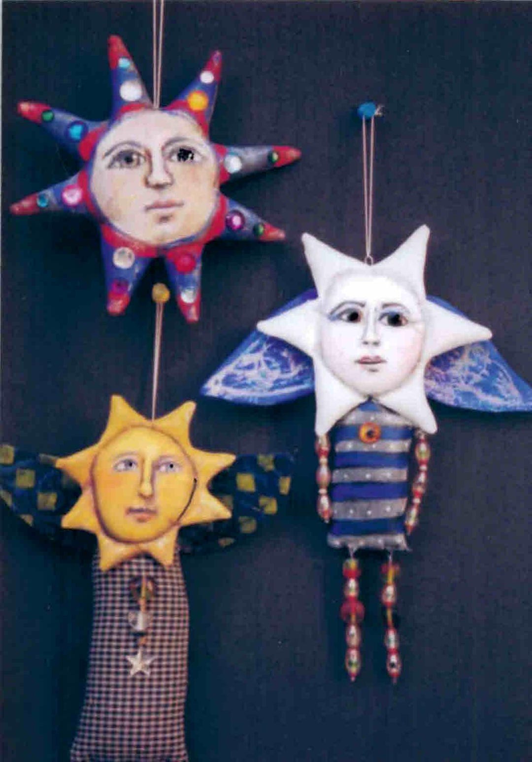 Frowning Francis Folk Art Celestial Cousins Ornament Doll Paper Sewing ...