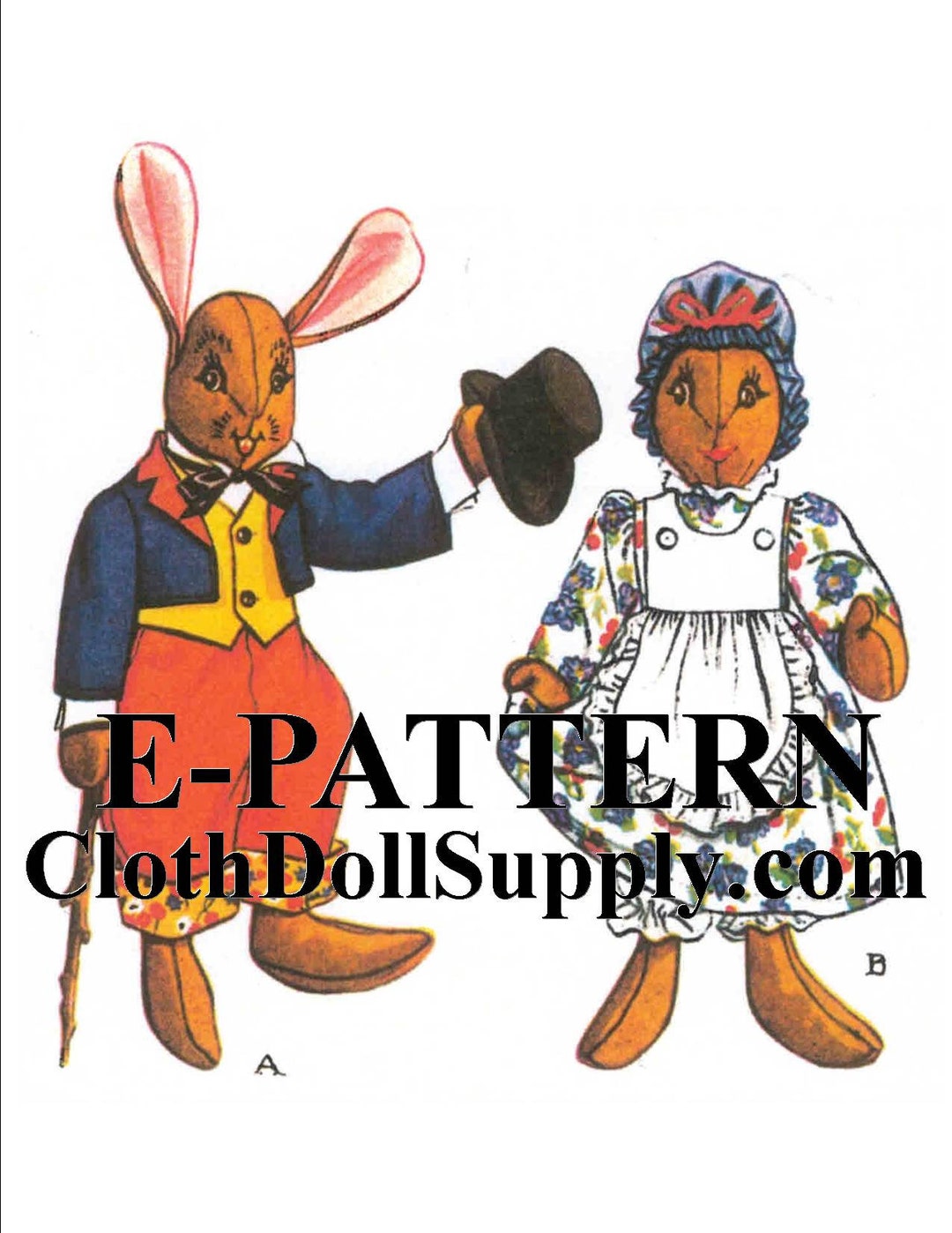 E-pattern – Uncle Wiggly & Nurse Jane Sewing Pattern #EP 1086 - Etsy