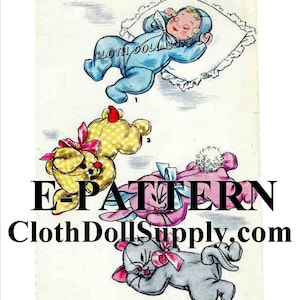 E-pattern Baby, Bunny, Dog & Cat Sewing Pattern EP 4941 - Etsy