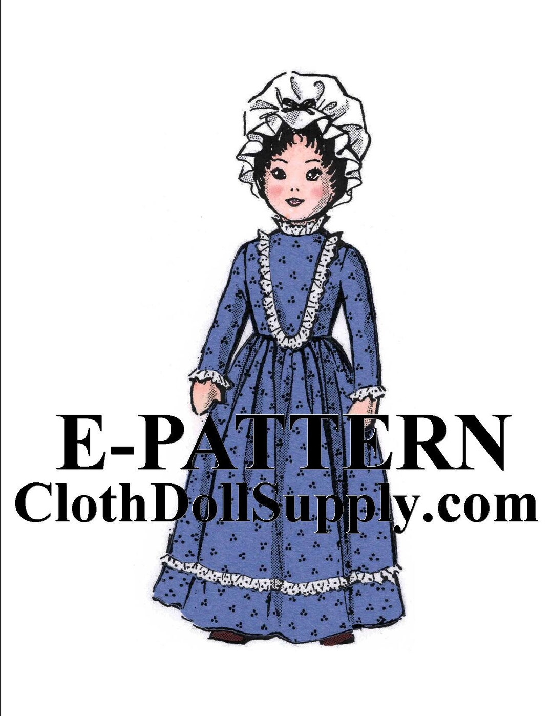 E-pattern – Colonial Mob-cap Cloth Doll Sewing Pattern #EP 2602 - Etsy