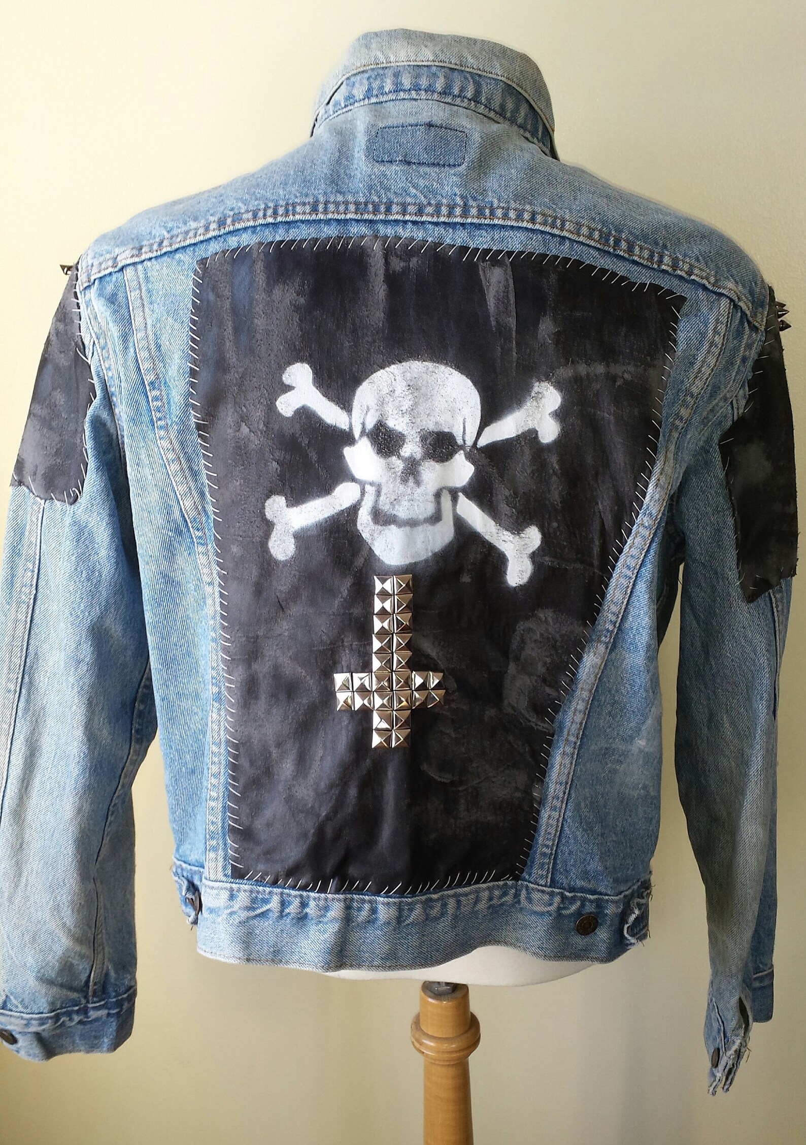 Slayer Denim and Leather Jacket | Etsy