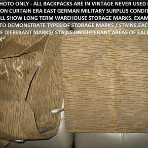 Genuine Berlin Wall Era East German Military Combat Backpack - NEW OLD ...