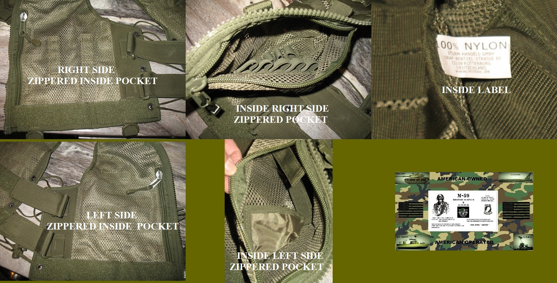Mil-tec / Sturm Germany 223/5.56 - 5.45 X 39 MOLLE Vest With (12) MOLLE ...