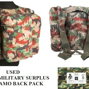 Swiss Military Surplus M70 Back Pack Made in Switzerland Alpenflauge ...