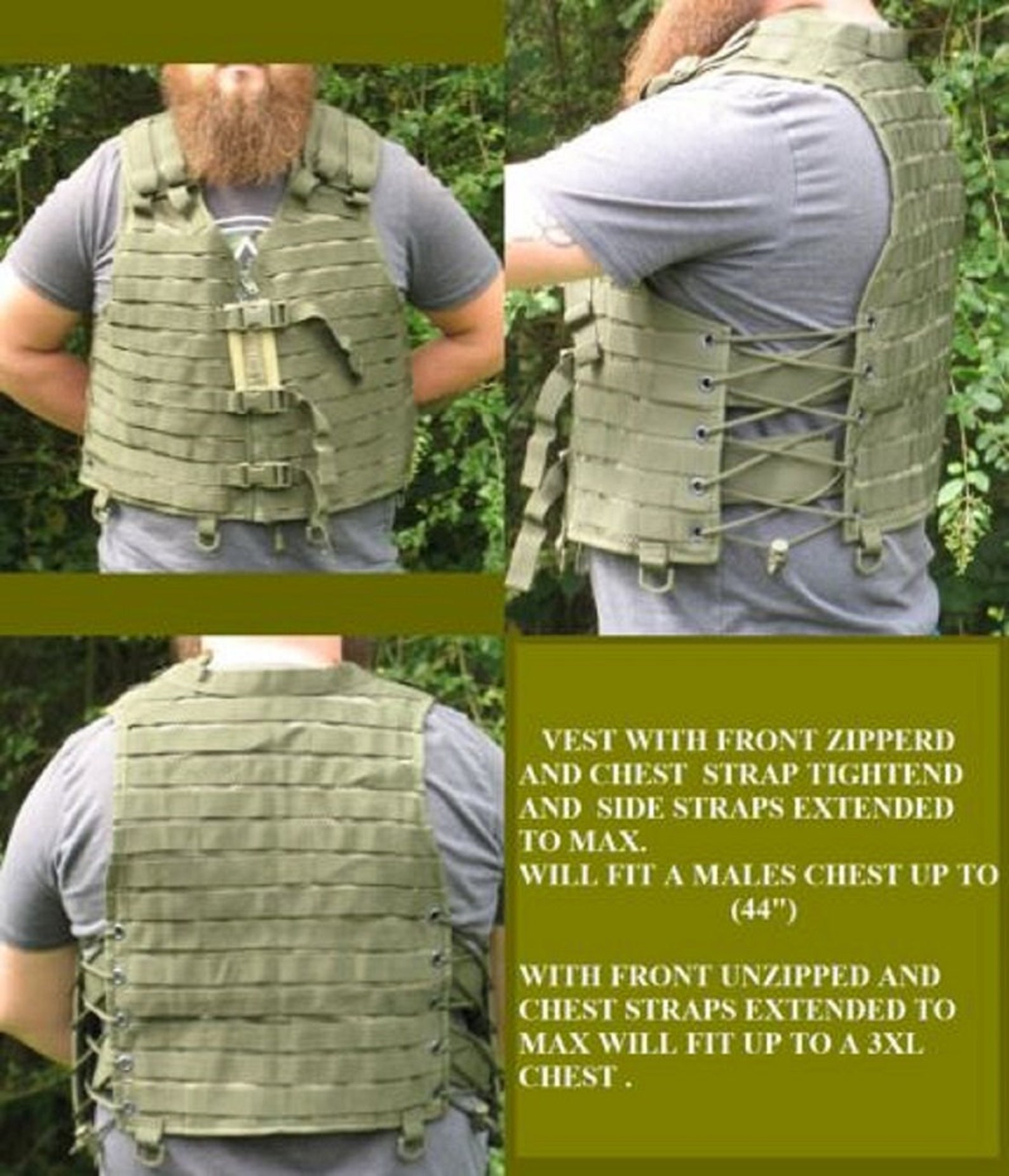 Mil-tec / Sturm Germany 223/5.56 - 5.45 X 39 MOLLE Vest With (12) MOLLE ...