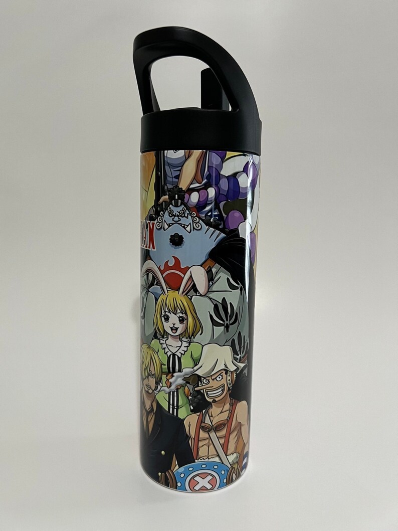 Anime One Piece Personalized Straw Insulated Tumbler Water Bottle, 20 ...