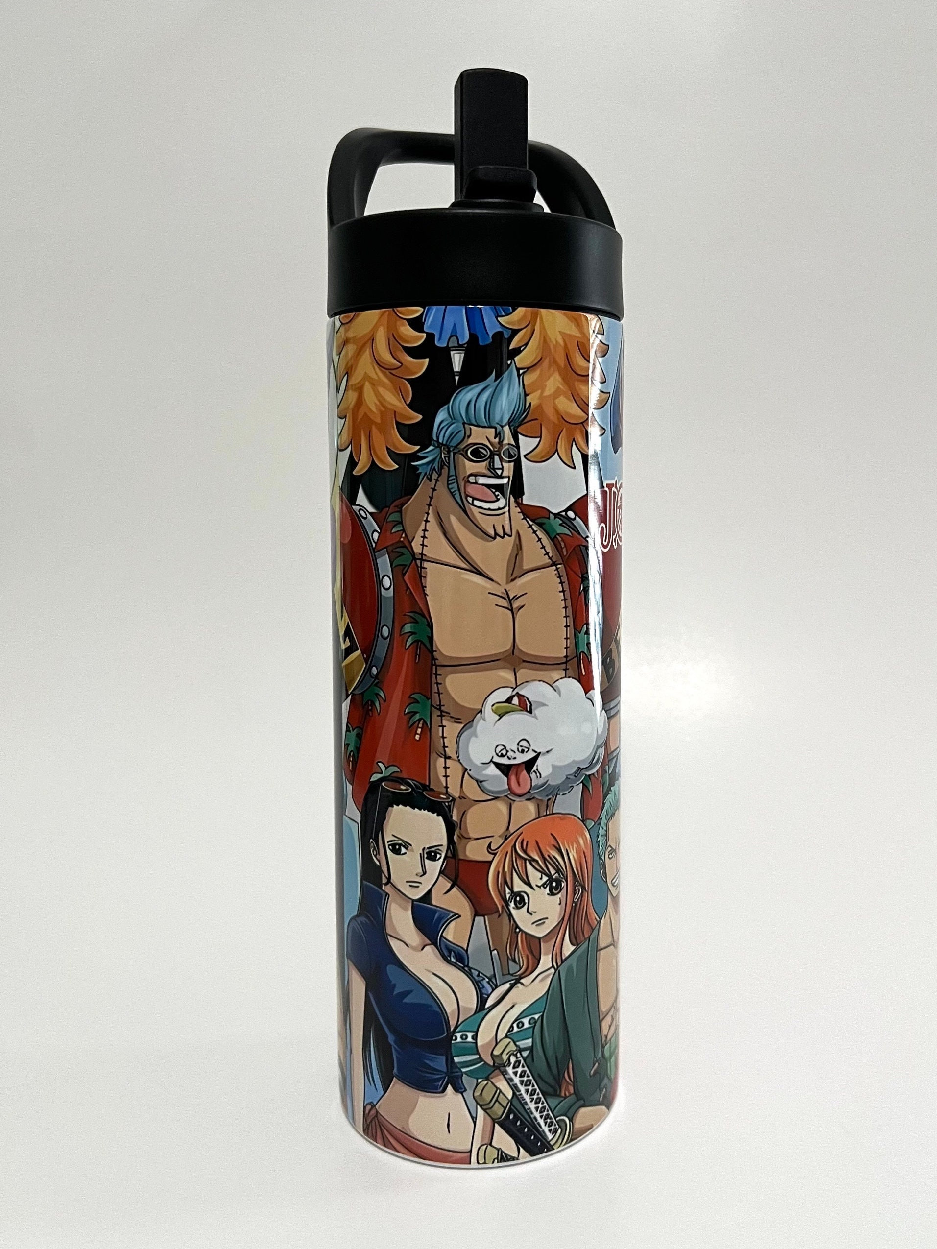 Anime One Piece Personalized Straw Insulated Tumbler Water Bottle, 20 ...