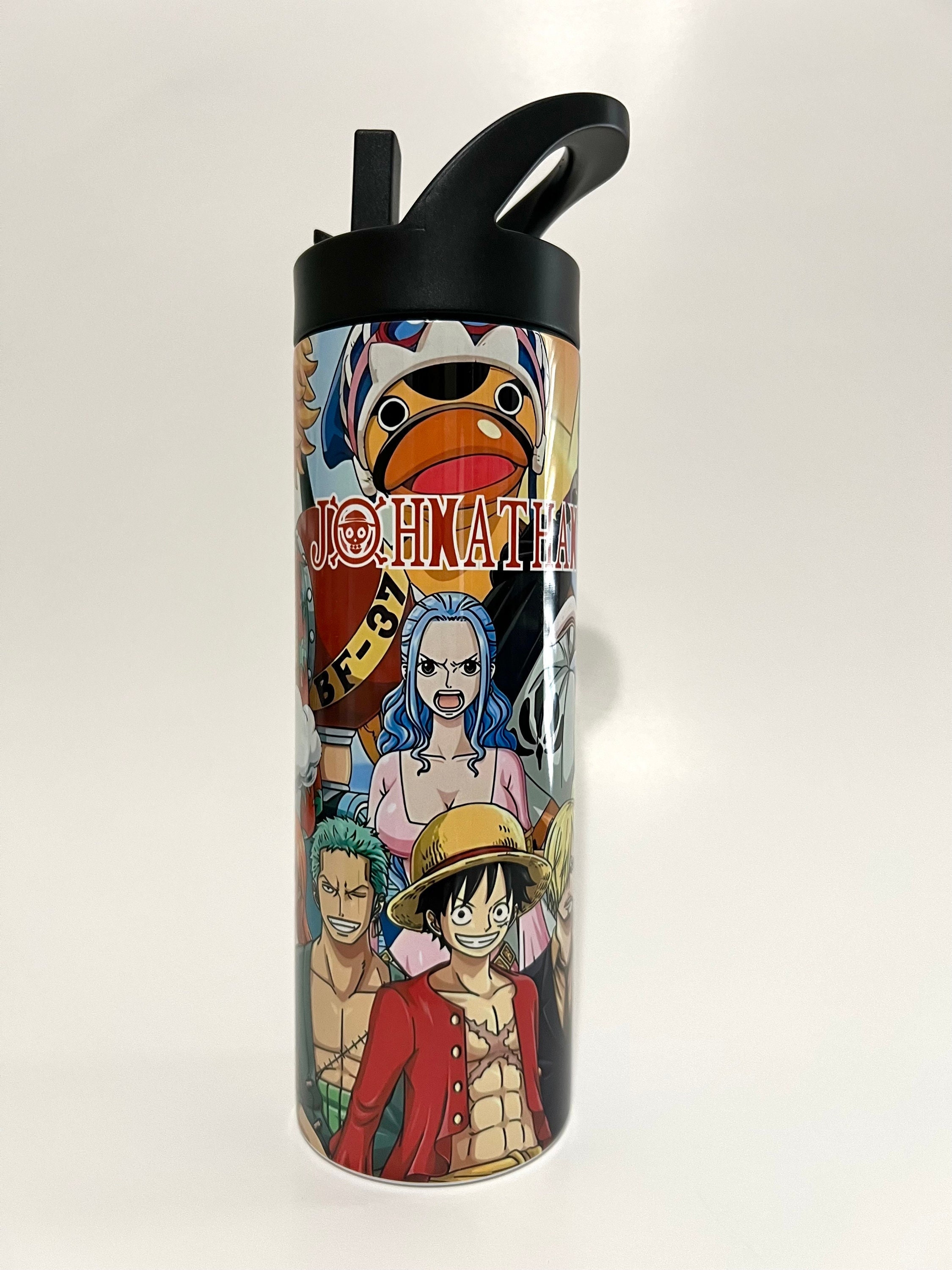 Anime One Piece Personalized Straw Insulated Tumbler Water Bottle, 20 ...