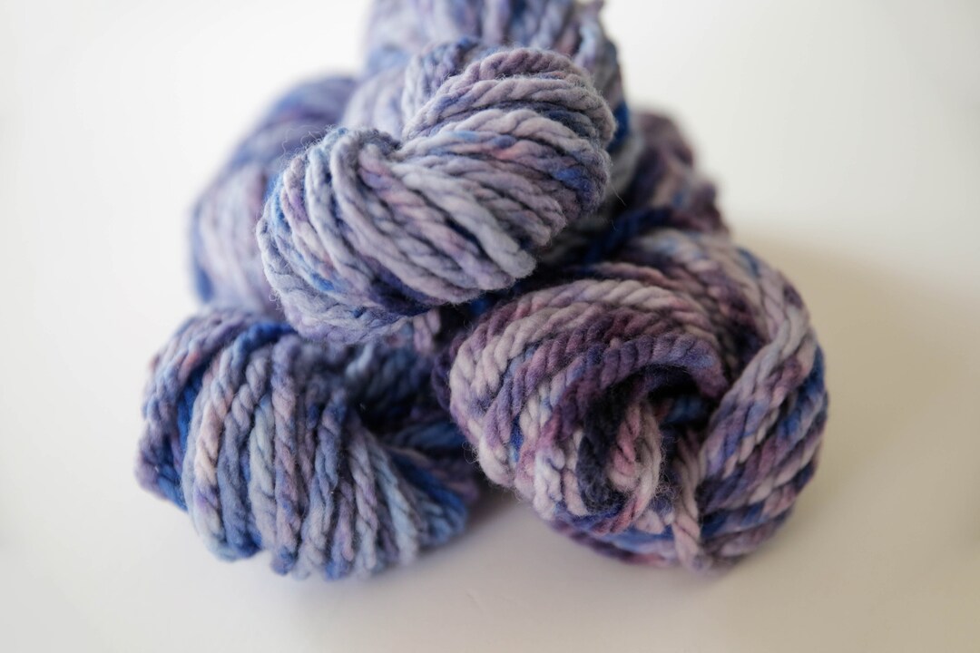 Super Bulky Andean Highland Wool Yarn, Blue, Purple Variegated - Etsy