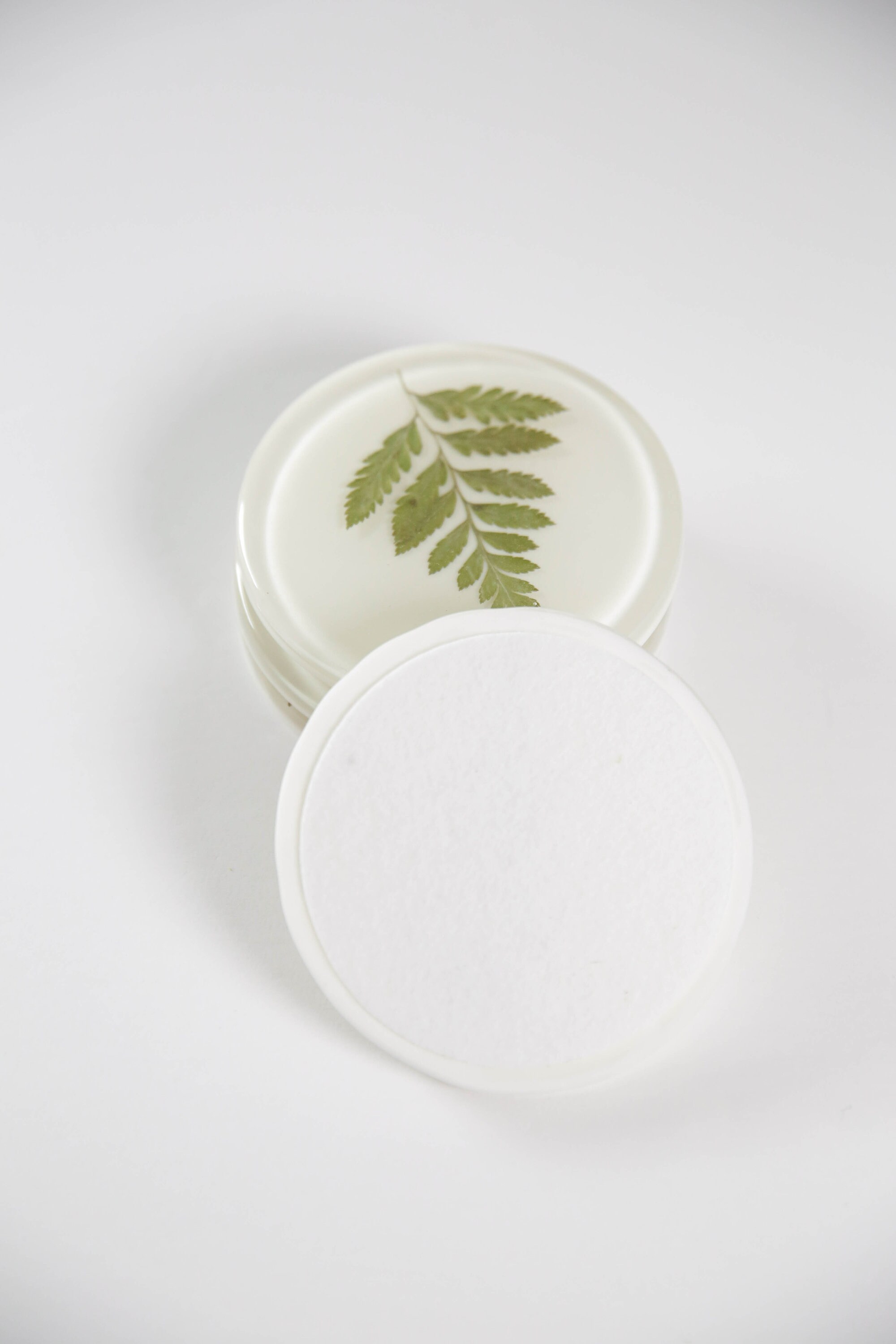 Set of 4 Dried Botanical White Resin Coasters - Etsy
