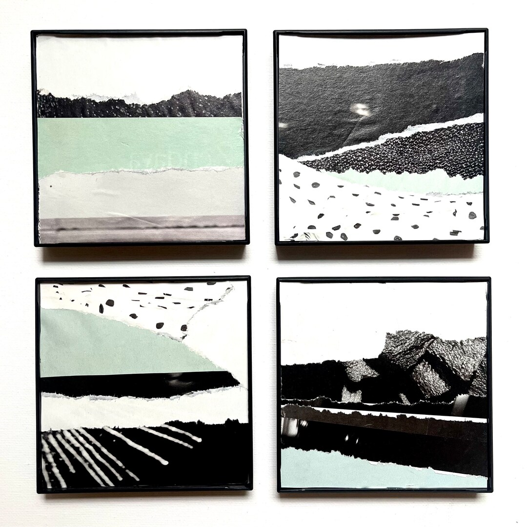 Framed Abstract Collage Collection - Etsy